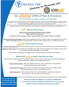 COVID-19 Plans & Procedures - Lubbock, Texas | Service Title